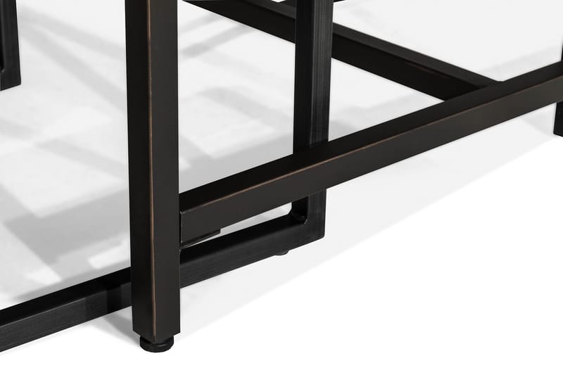 EPOQUE Matbord 180 Alm/Svart + 6 HENRY Stol Mörkbrun/Vintage - Matgrupp ...