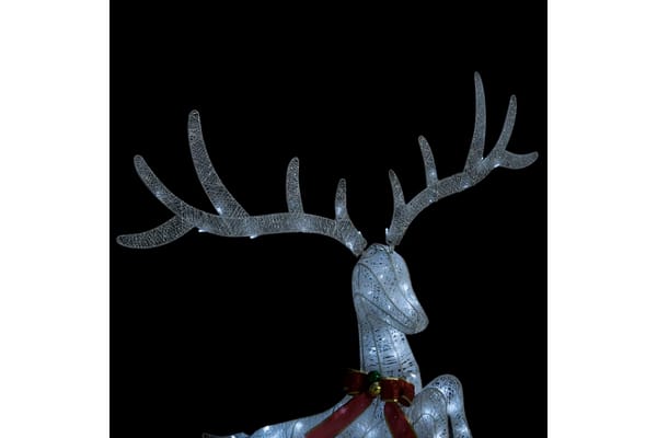 Juldekoration flygande ren 120 LED silver kallvit - Belysning ...