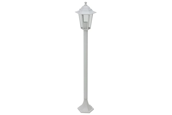 Lyktstolpar för trädgård 6 st E27 110 cm aluminium vit - Belysning ...