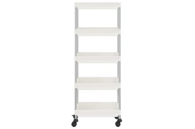 Rullvagn 5 våningar vit 40x22x116 cm järn och ABS - Förvaring ...
