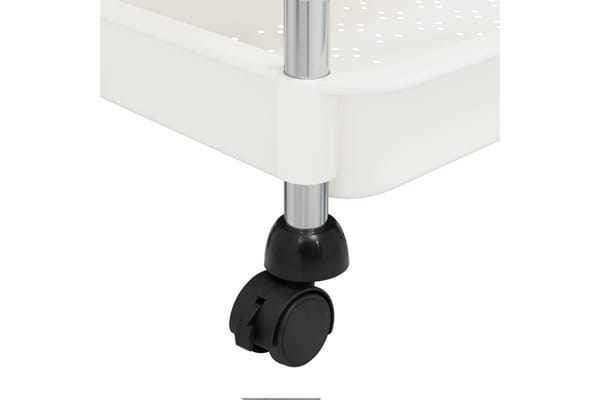 Rullvagn 5 våningar vit 40x22x116 cm järn och ABS - Förvaring ...