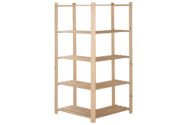 Lagerhylla hörn 5 hyllplan 82,5x82,5x170 cm massiv furu - Förvaring ...