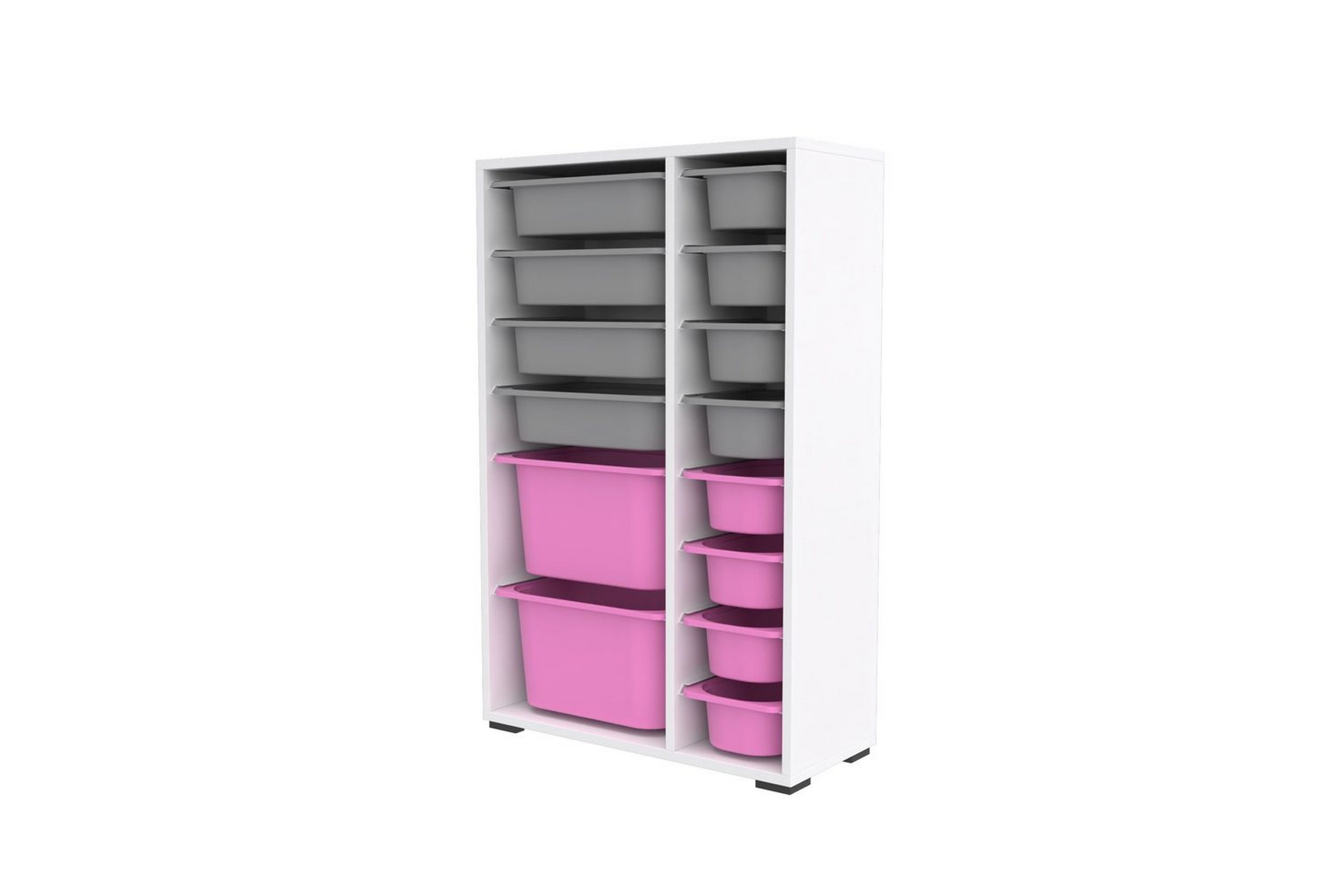 Flerfunktionsskåp Ravielwich (69,5 x 109 x 30 cm) Vit / Grå / Veyaa ...