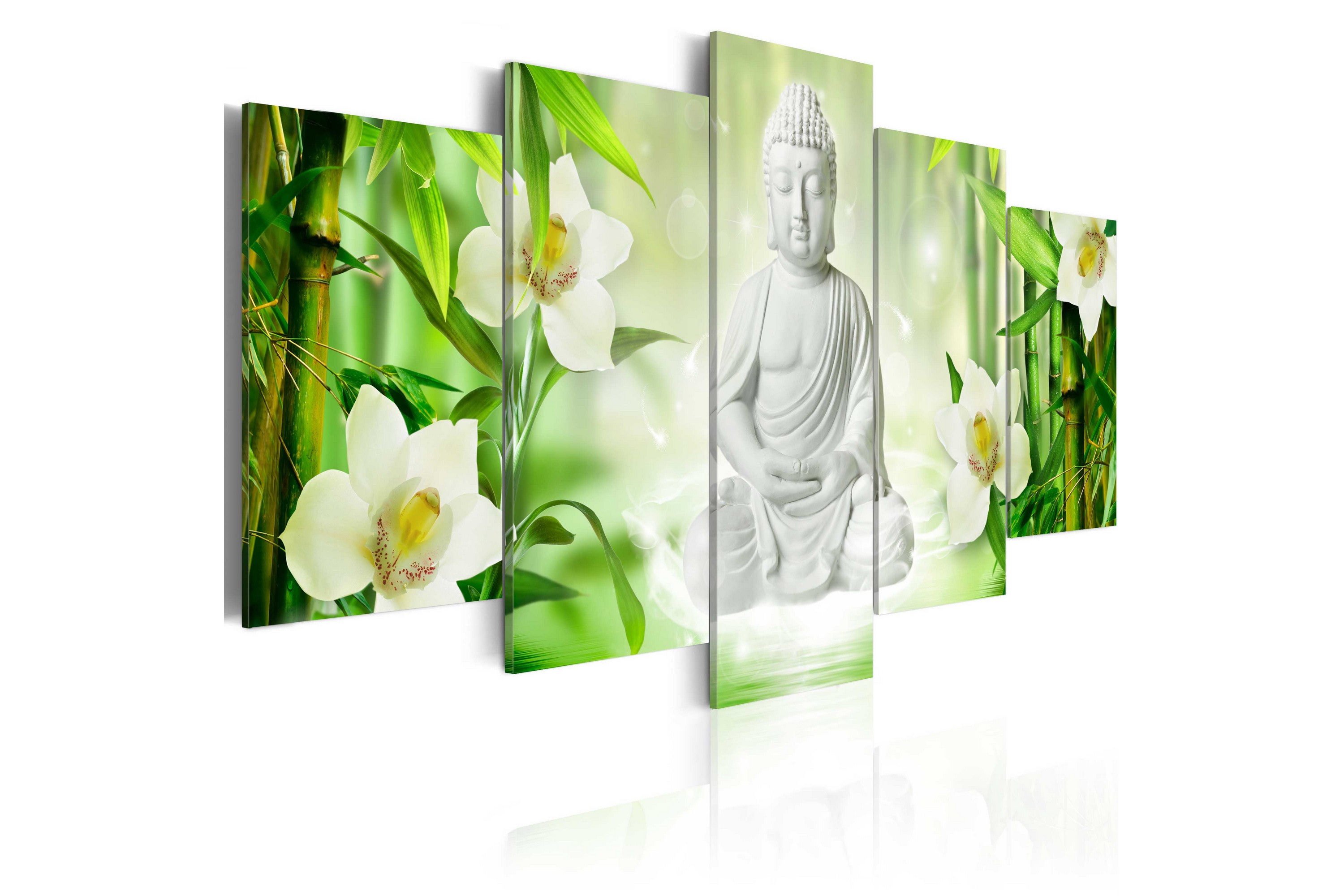 Tavla Buddha And Jasmine 200X100 Flerfärgad|Vit - Inredning & dekor ...