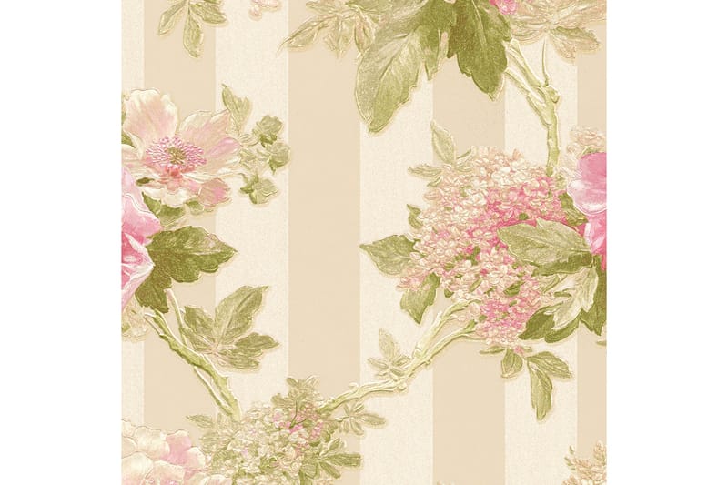 Blommig Tapet Romantico Ovävd Rosa - Mönstrade tapeter - Furniturebox