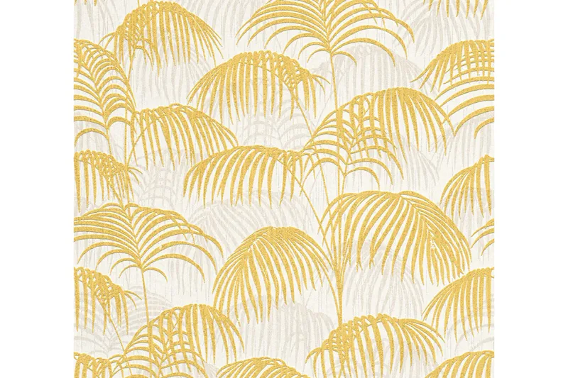 Palm tree Tapet Tessuto 2 Ovävd Guld - Mönstrade tapeter - Furniturebox