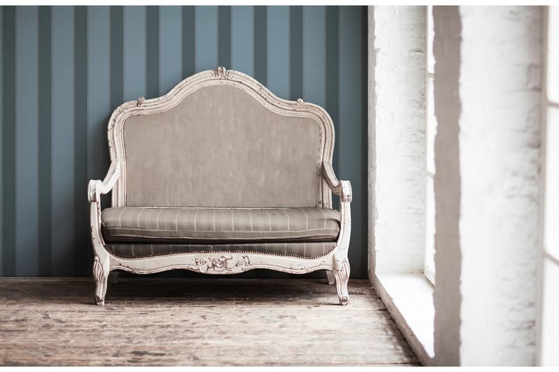 Randig Tapet Alpha Ovävd Silver Blå - Mönstrade tapeter - Furniturebox