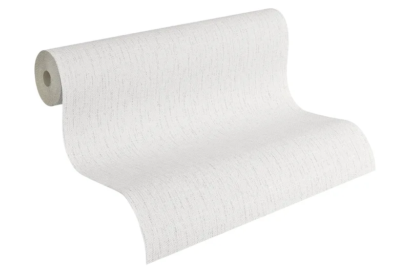 Struktur Tapet Svart & Vit Papper Grå - Mönstrade tapeter - Furniturebox