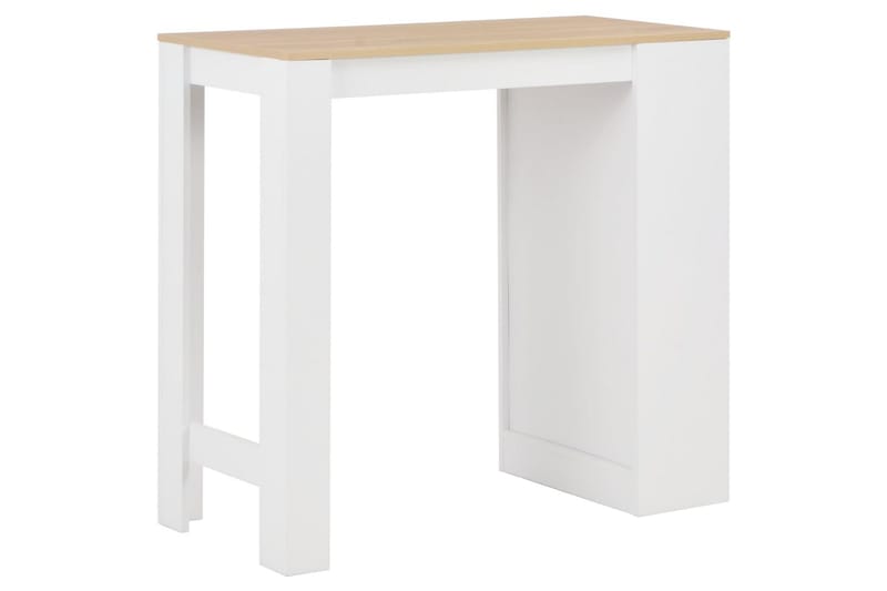 Barbord med hylla vit 110x50x103 cm | Barbord | Bord