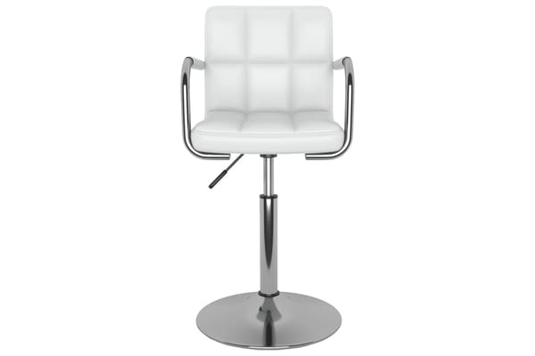 Barstol vit konstläder - Möbler - Furniturebox