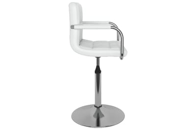 Barstol vit konstläder - Möbler - Furniturebox