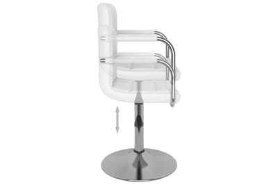 Barstol vit konstläder - Möbler - Furniturebox