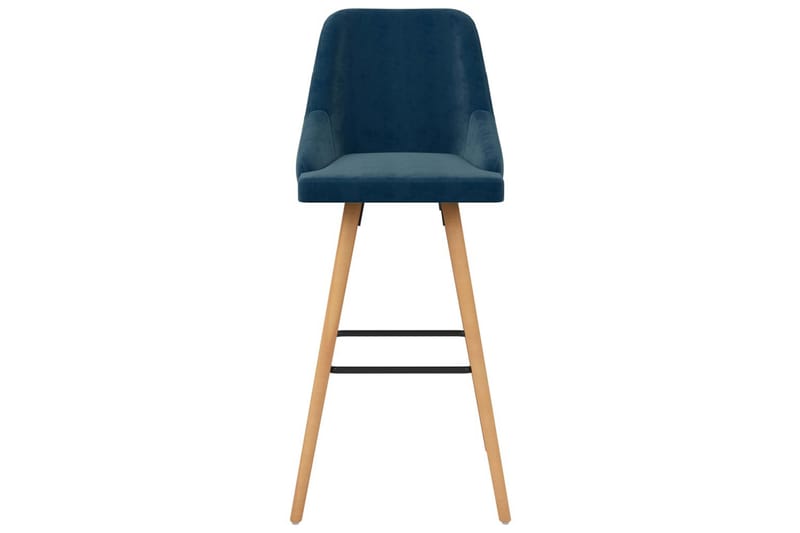 Barstolar 2 st blå sammet - Barstolar - Furniturebox
