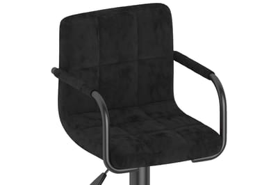 Barstolar 2 st svart sammet - Möbler - Furniturebox