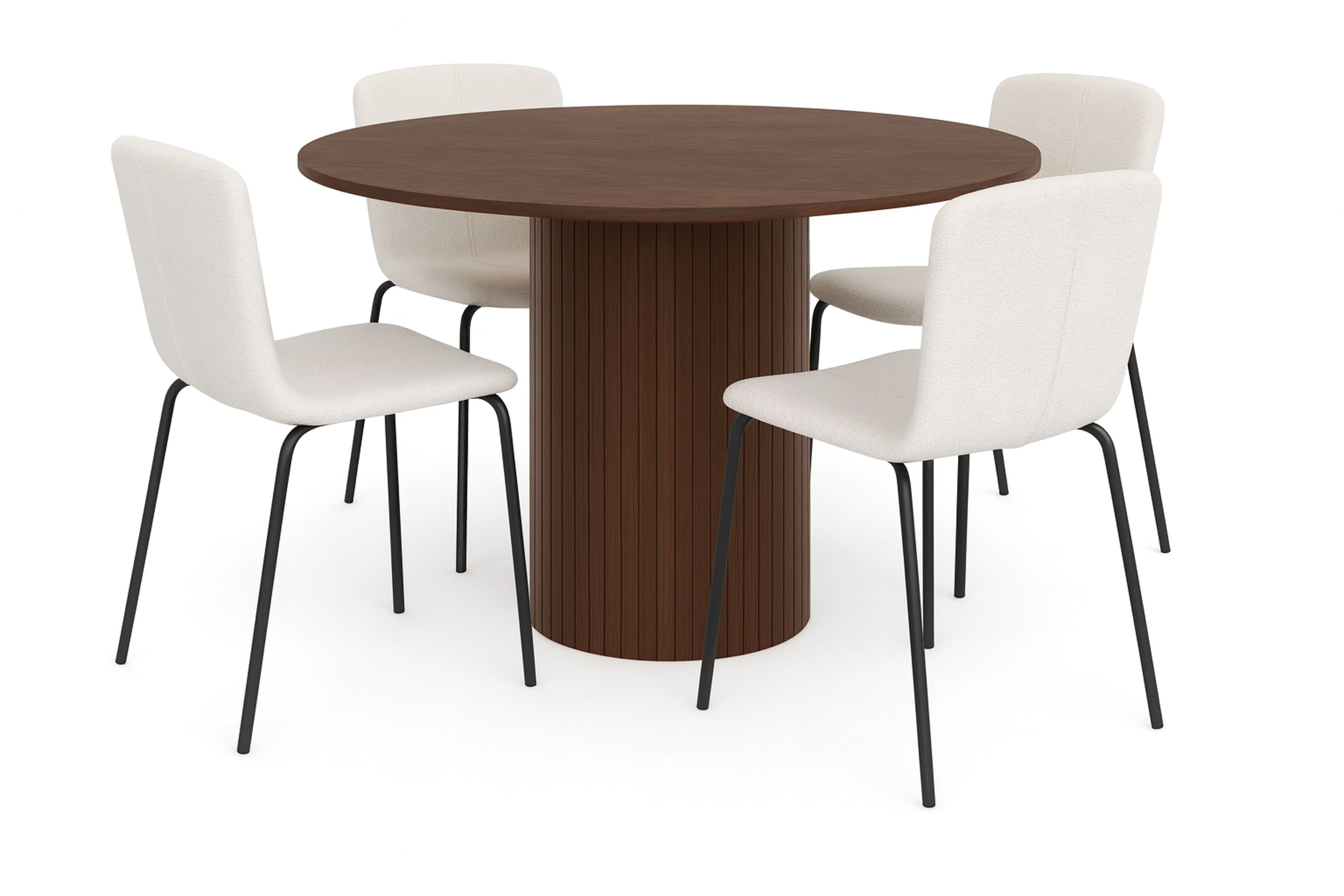 Kopparbo Runt Matbord 120 cm med 4 Katy Matstolar - Möbler - Black ...