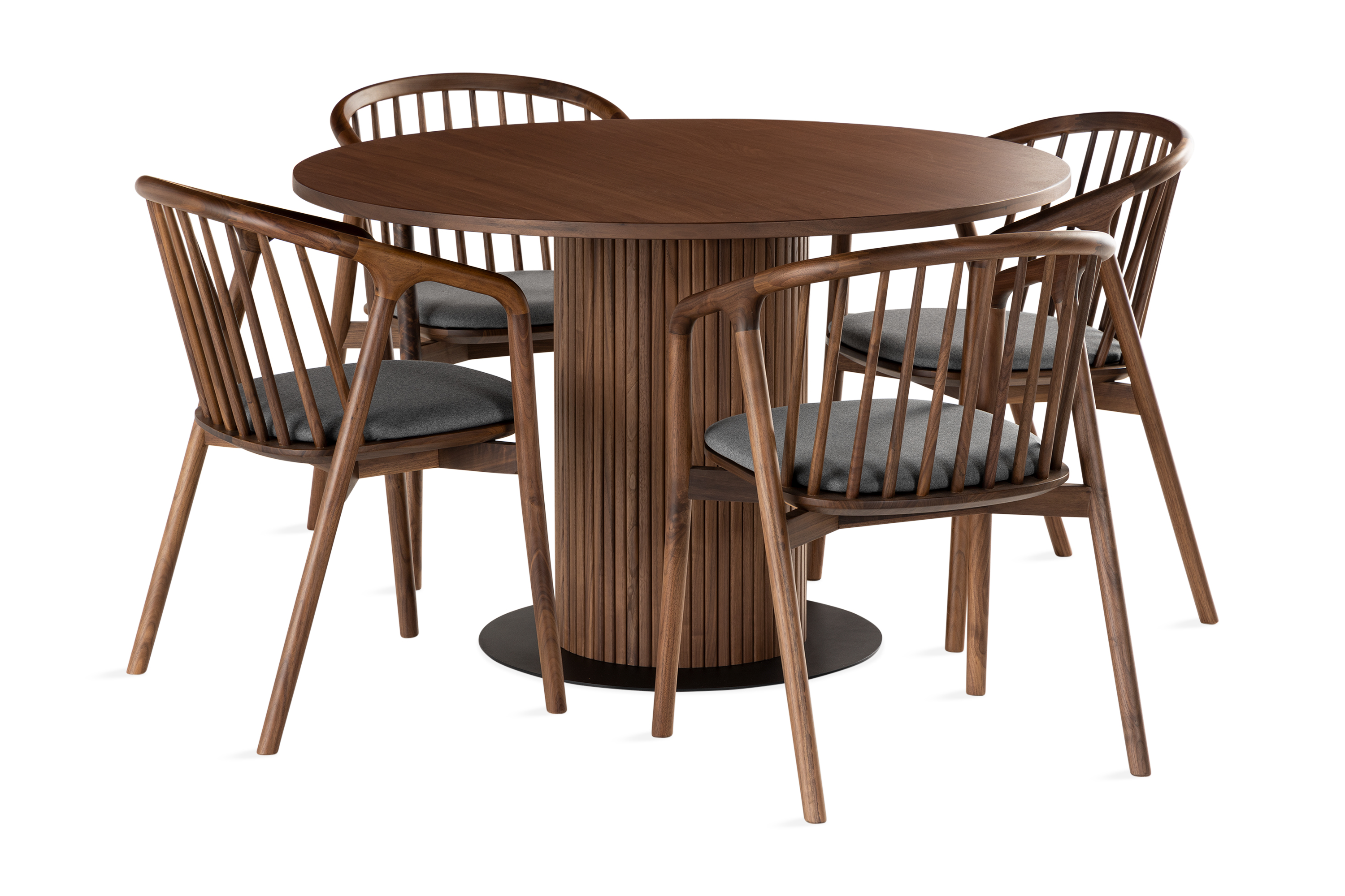 Noira Ovalt Matbord 220 cm med 6 Filip Matstolar - Möbler - Black ...