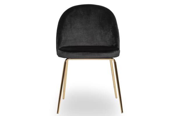 SANDRO Matstol Sammet Svart/Mässing - Möbler - Furniturebox