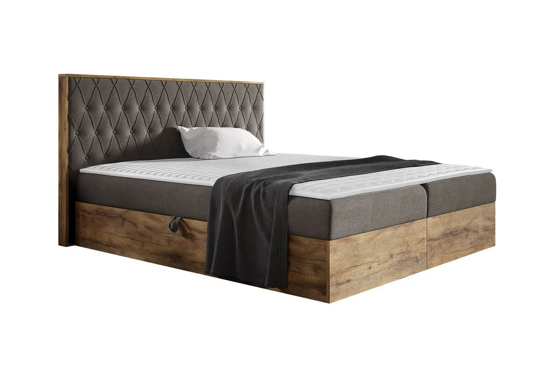 Oberting Sängram 160x200 cm Brun/Trä - Möbler - Black Friday - Furniturebox