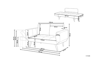 BREKKE Bäddsoffa 150 cm - Möbler - Furniturebox