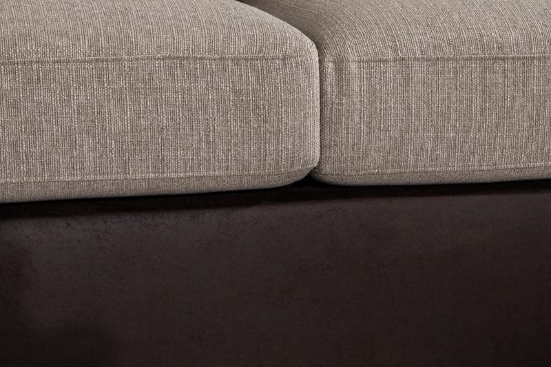 AUSTIN U-Soffa Divan Höger inkl Kuvertkuddar Brun/Beige - U-soffor ...