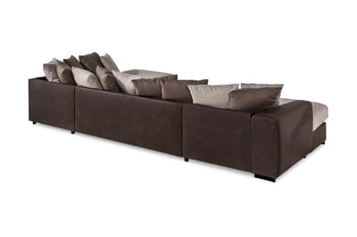 AUSTIN U-Soffa Divan Vänster inkl Kuvertkuddar Brun/Beige - U-soffor ...