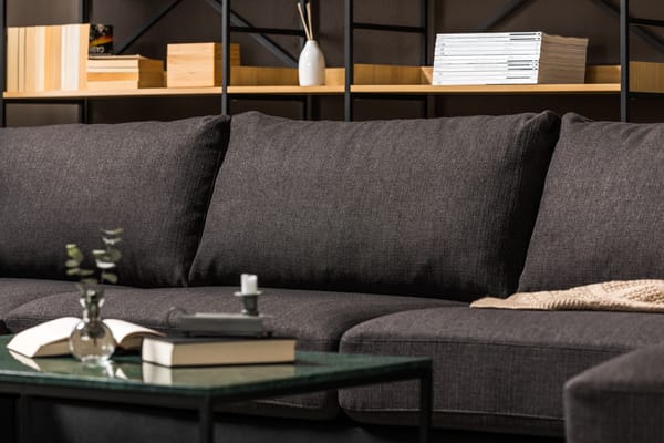 AUSTIN U-Soffa Divan Vänster Svart/Grå - U-soffor - Furniturebox