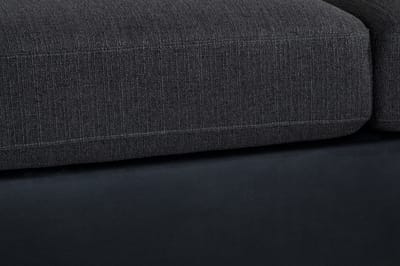 AUSTIN U-Soffa Divan Vänster Svart/Grå - U-soffor - Furniturebox