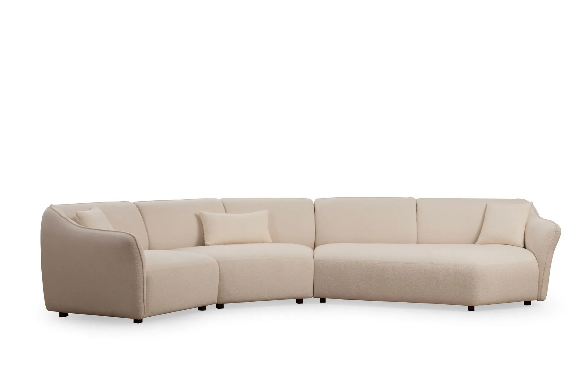 Damor Svängd Soffa 4-sits Beige - Möbler - Furniturebox