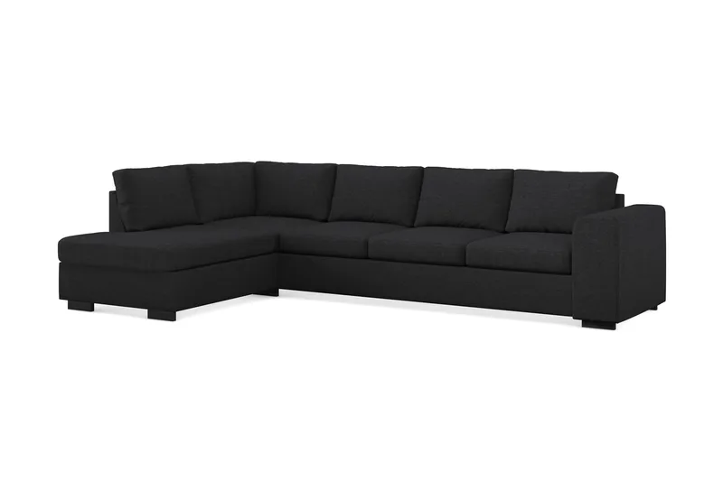CONNECT Soffa med Schäslong Large Vänster Svart - Möbler - Furniturebox