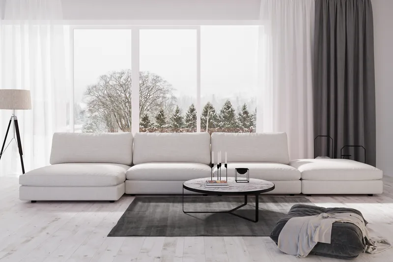 ALSTAD U-modulsoffa med Divan Vändbar Linnebeige - Möbler - Furniturebox