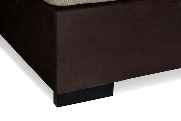 AUSTIN U-Soffa Divan Höger inkl Kuvertkuddar Brun/Beige - Möbler ...