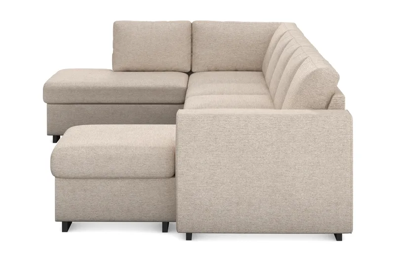 CONNECT U-soffa XXL med Divan Vänster Beige - U-soffor - Furniturebox