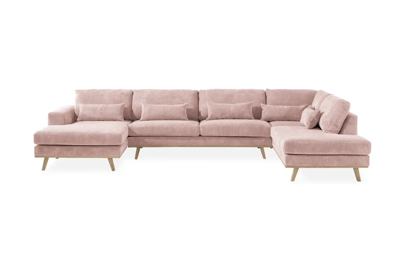 TULSA U-soffa Rosa/Ek Rosa - Möbler - Furniturebox