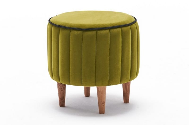 ROCINHA Sittpuff Rund Grön/Natur - Sittpuff - Furniturebox