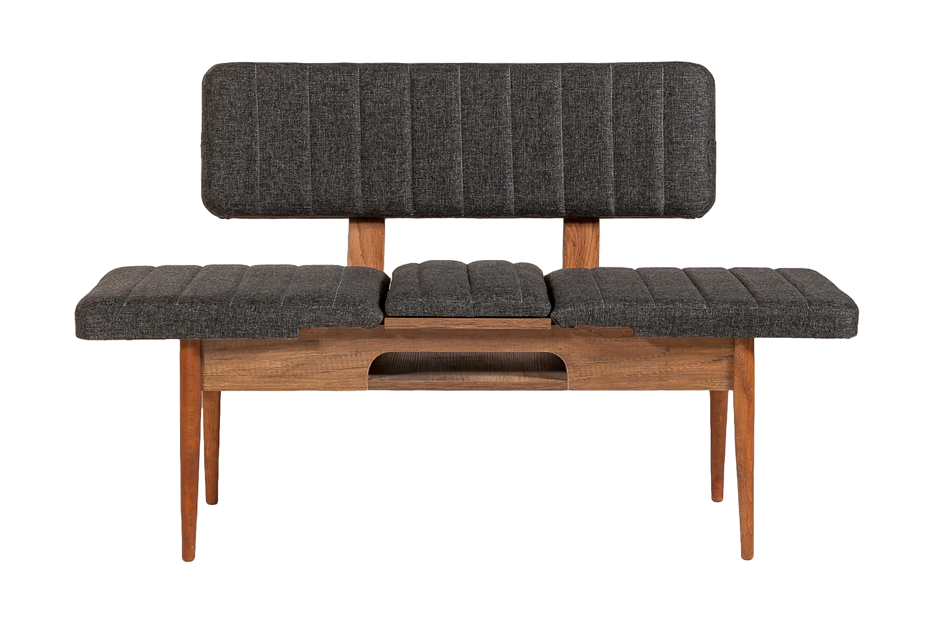 ALLMARAS Bänk 85 cm Valnöt/Antracit - Möbler - Black Friday coming soon ...