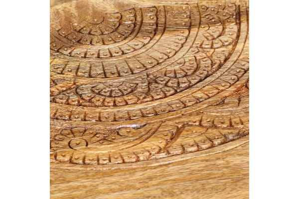 Runda sidobord 2 st massivt mangoträ och stål - Möbler - Furniturebox