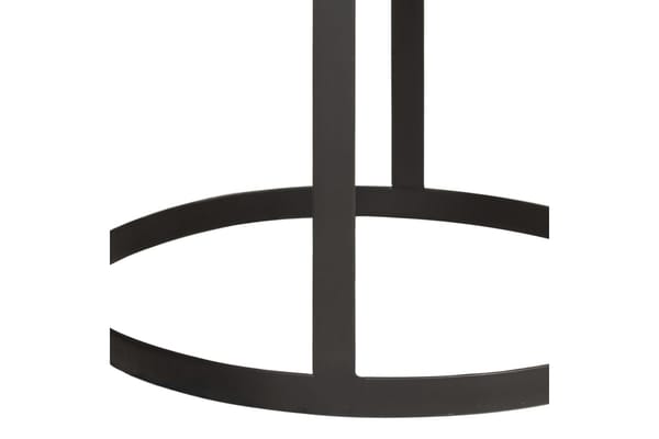 Runda sidobord 2 st massivt mangoträ och stål - Möbler - Furniturebox