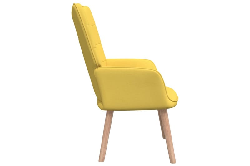 Vilstol med fotpall senapsgul tyg - Fåtöljer - Furniturebox