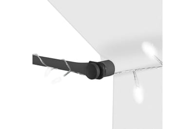Markis manuellt infällbar med LED 350 cm gräddvit - Utemöbler ...