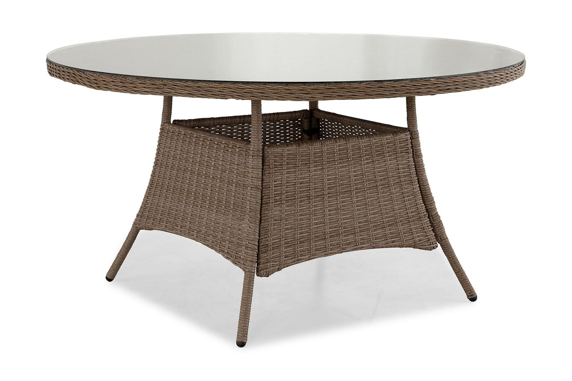 Marcus Stort Runt Matbord Utomhus 140 cm – Utebord i konstrotting med ...